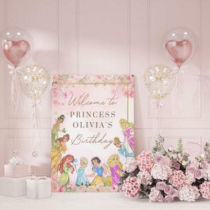 Princess Birthday Welcome Sign | Royal Celebration | Birthday Welcome ...