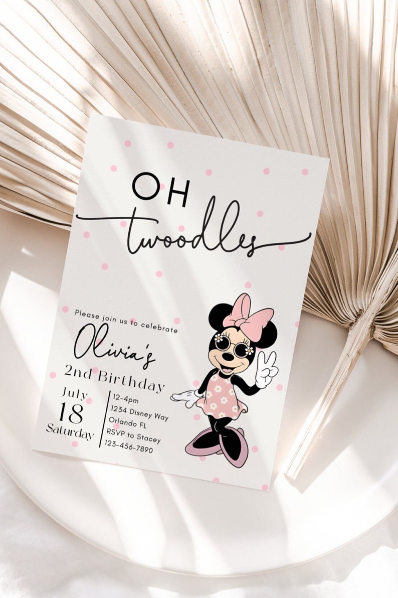 Girl Birthday Invite | Printable 2nd Birthday Invitation | Girl ...