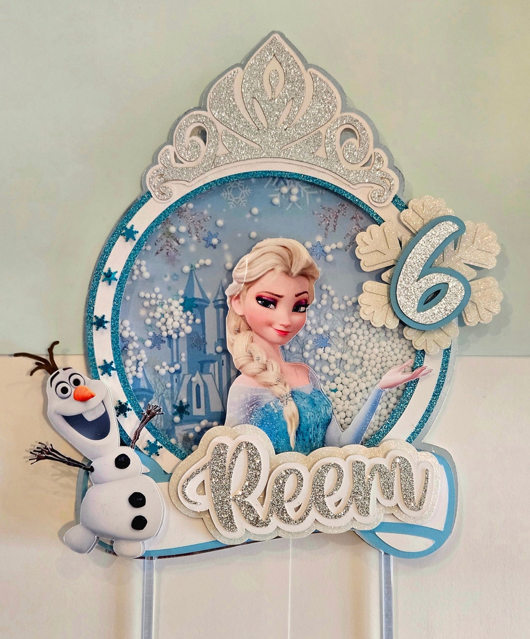 Princess Elsa Frozen Theme Cake Topper | Winter Cake Topper | Elsa ...