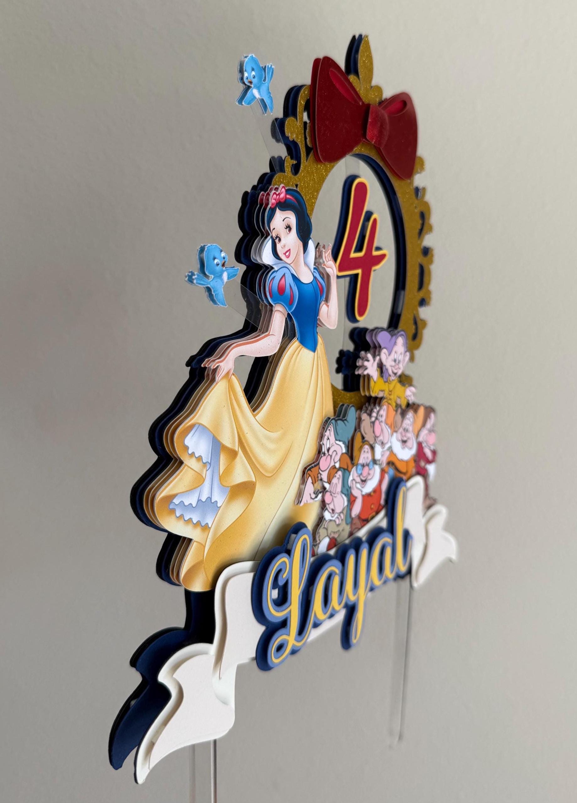 Snow White Theme Cake Topper | Cake Topper | Snow White Cake Topper - Etsy