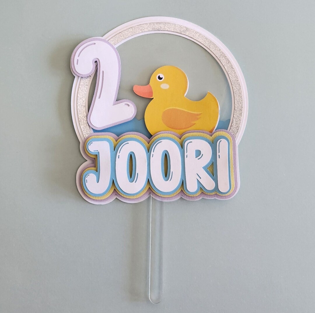 Personalized Cake Topper | Rubber Duck | Cake Topper | Rubber Duck ...