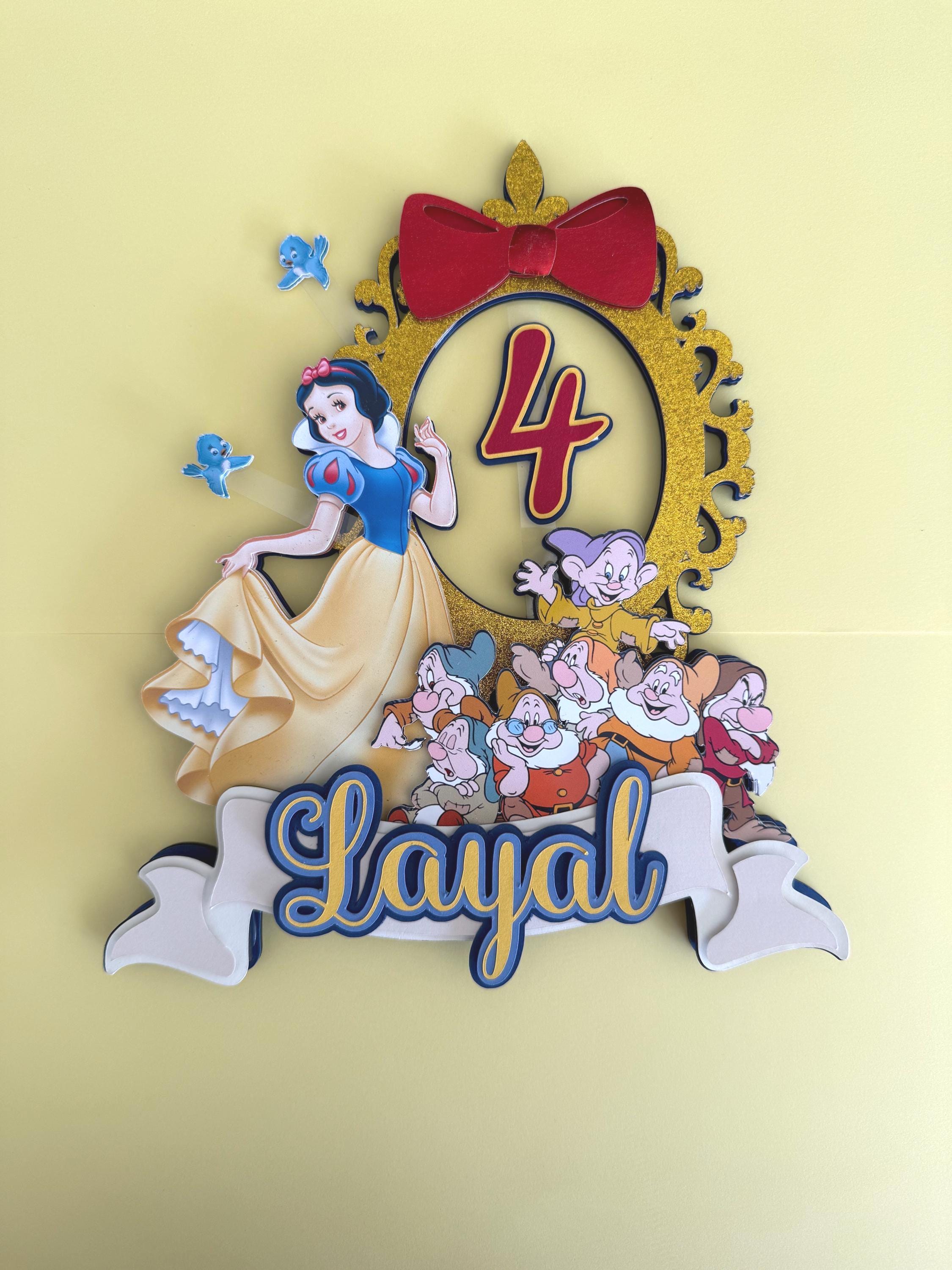 Snow White Theme Cake Topper | Cake Topper | Snow White Cake Topper - Etsy