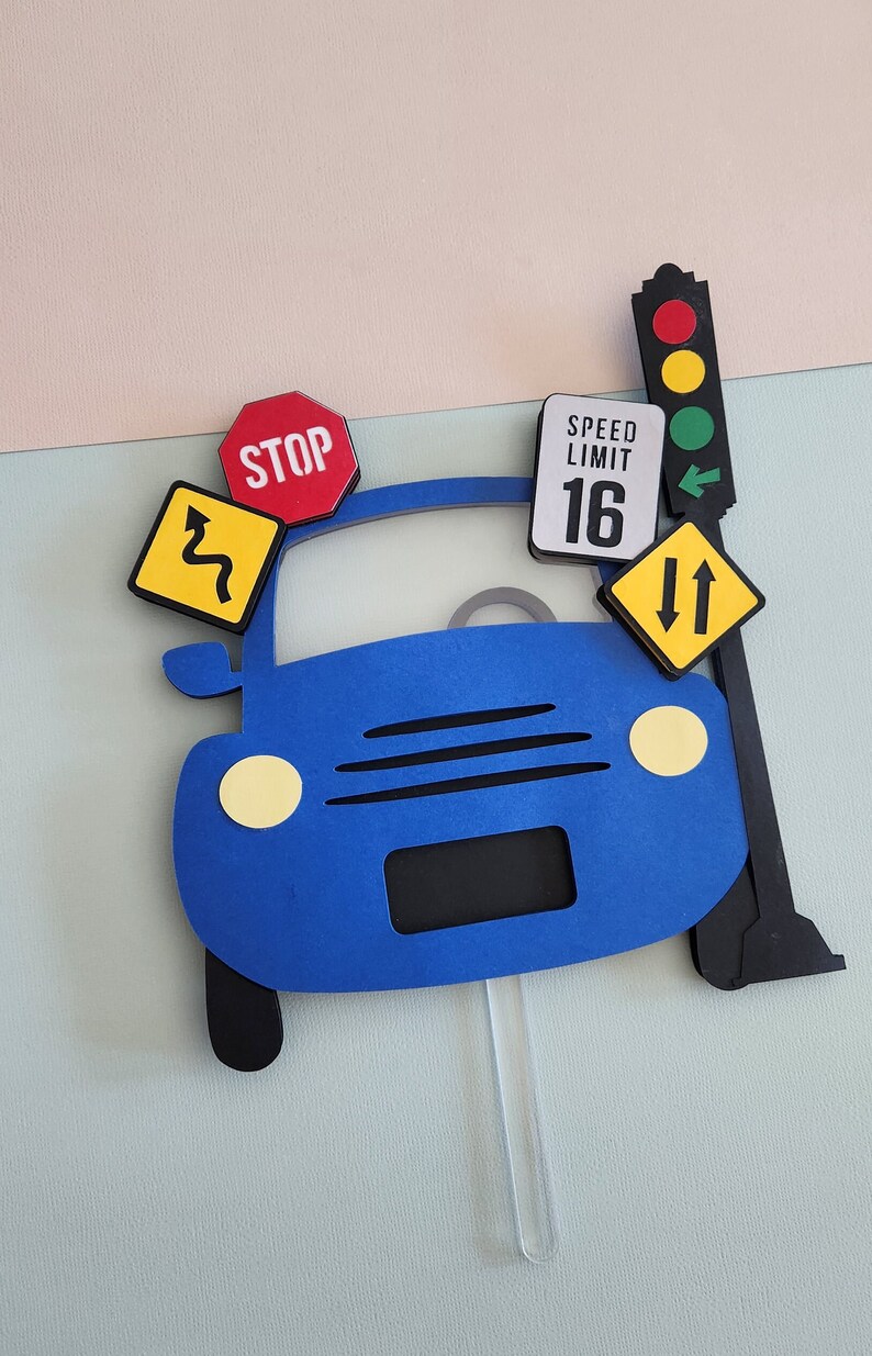 Driver License Birthday Cake Topper | Car Cake Topper | Birthday Topper ...