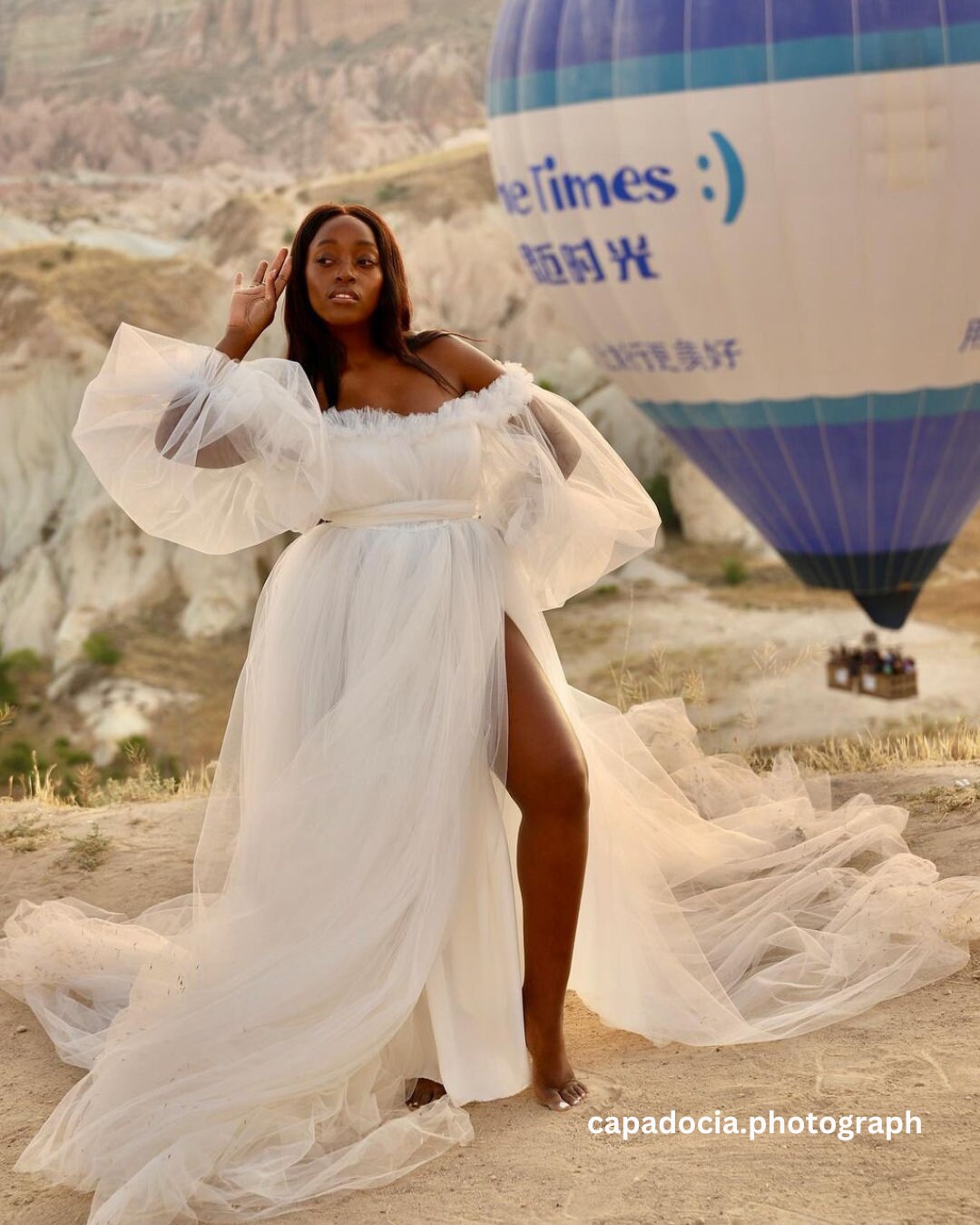 Tulle Long Flying Dress Flying Dress for Photoshoot Long Train Dress ...