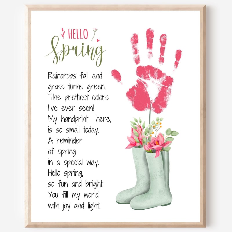 Handprint Flower Art - Etsy