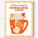 Pumpkin Spice Latte Handprint Craft, Fall Handprint Art, Pumpkin ...