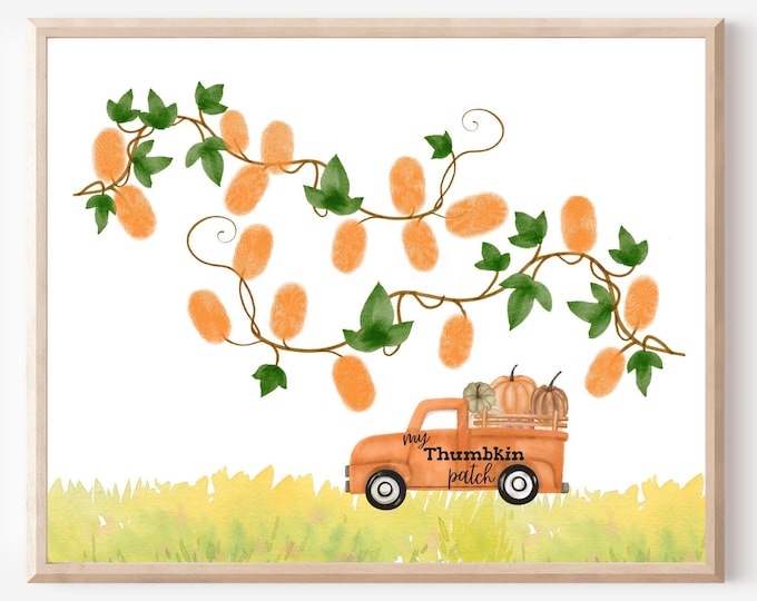 Thumbkin Patch Craft, Fall Fingerprint Craft, Fingerprint Pumpkin, Fall ...