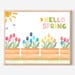 Hello Spring Fingerprint Flower Craft, Spring Handprint Art, Spring ...