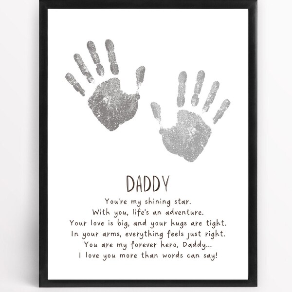 Dad Poem Handprint, Father's Day Poem Printable, Dad Birthday Gift From ...
