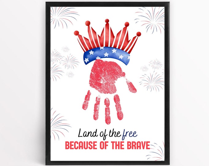 Memorial Day Handprint, Veterans Day Handprint, Land of the Free ...