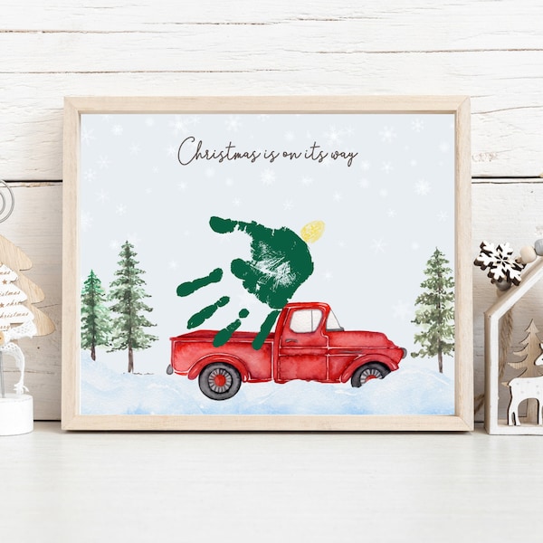 Christmas Handprint Art - Etsy