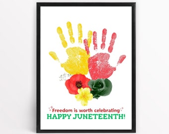 Happy Juneteenth Handprint, Juneteenth Craft, Juneteenth Activity ...