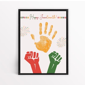 Happy Juneteenth Handprint, Juneteenth Craft, Juneteenth Activity ...