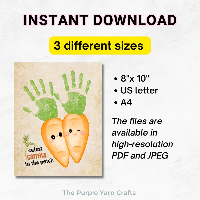 Cutest Carrots in the Patch Handprint, Easter Handprint, Christian ...