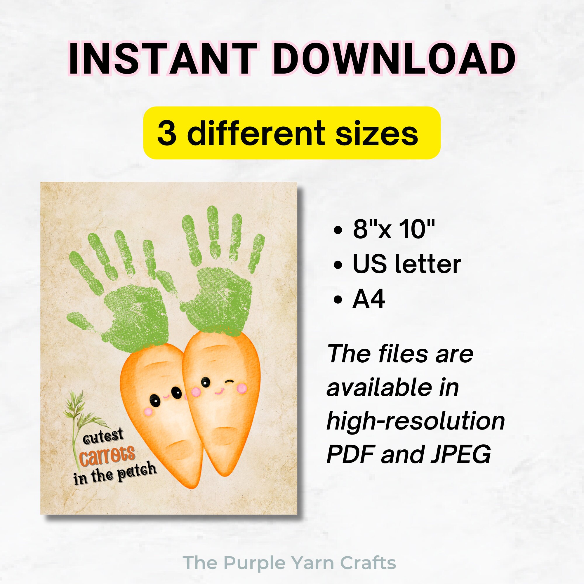 Cutest Carrots in the Patch Handprint, Easter Handprint, Christian ...