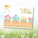 Hello Spring Fingerprint Flower Craft, Spring Handprint Art, Spring ...