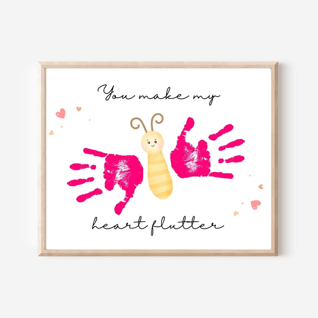 Butterfly Handprint, Valentine's Day Handprint, Preschool Valentines ...