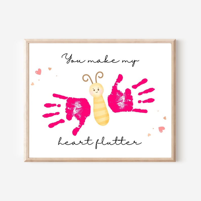 Butterfly Handprint, Valentine's Day Handprint, Preschool Valentines ...
