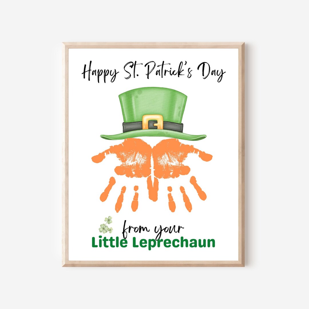 Leprechaun Handprint, St. Patrick's Day Handprint, Leprechaun Craft ...