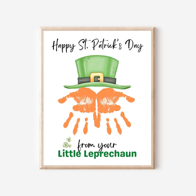Leprechaun Handprint, St. Patrick's Day Handprint, Leprechaun Craft ...
