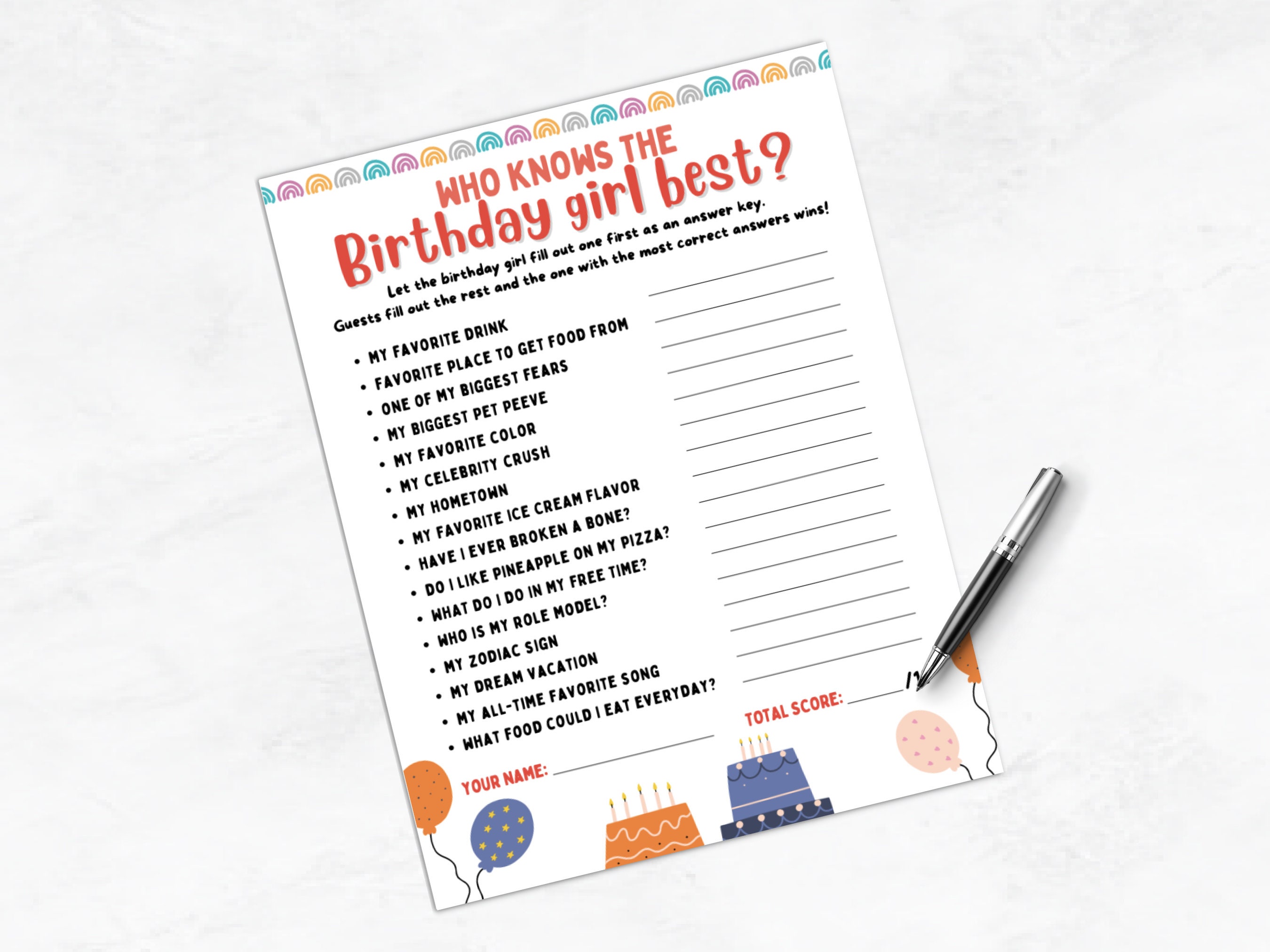 Who Knows the Birthday Girl Best, How Well Do You Know the Birthday ...