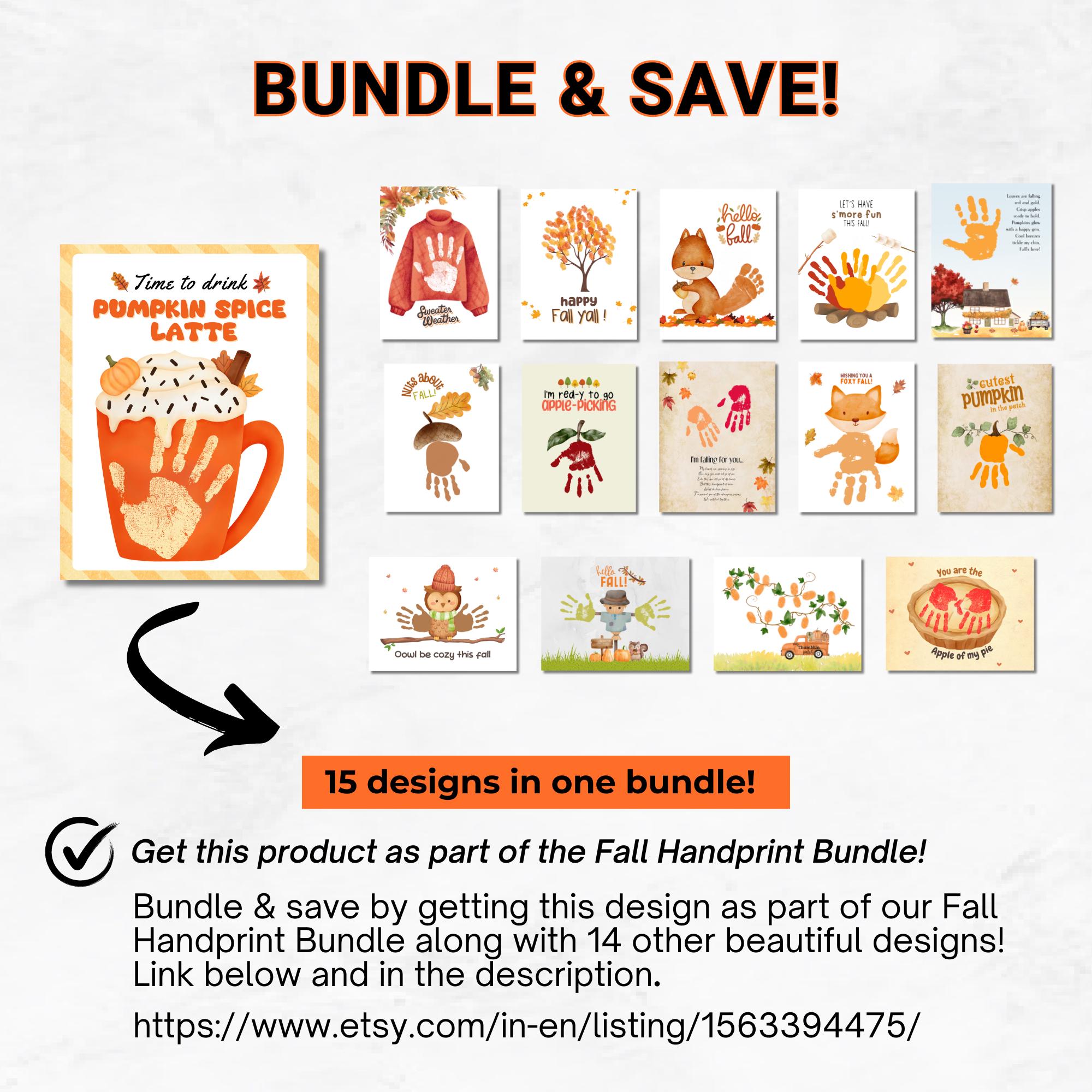 Pumpkin Spice Latte Handprint Craft, Fall Handprint Art, Pumpkin ...