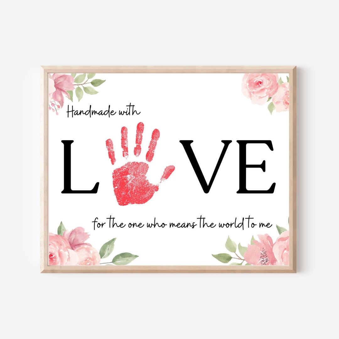 Love Handprint Art, Valentine's Day Handprint, Valentine's Baby Art ...