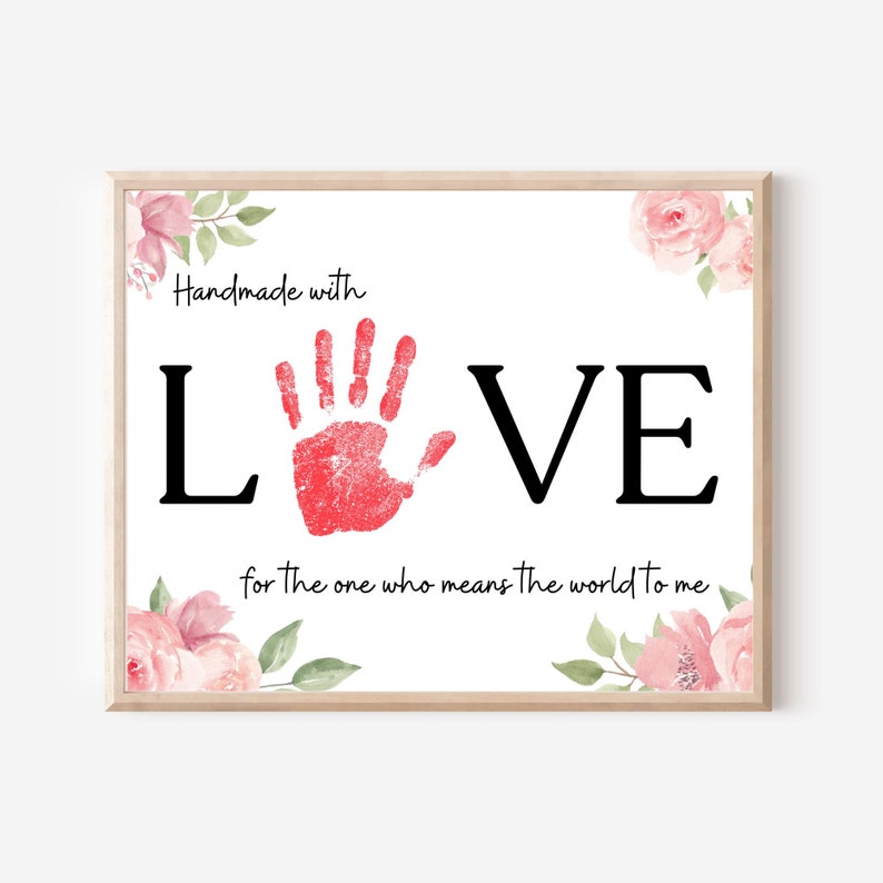 Love Handprint Art, Valentine's Day Handprint, Valentine's Baby Art ...