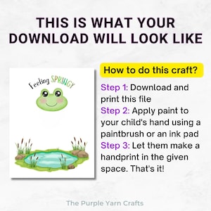 Feeling Springy Handprint, Spring Handprint Art, Frog Handprint ...