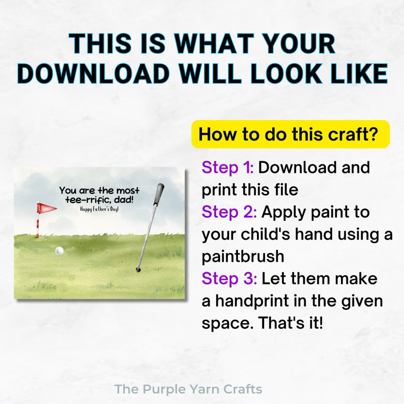 Father's Day Golf Footprint, Father's Day Golf Gift, Father's Day DIY ...