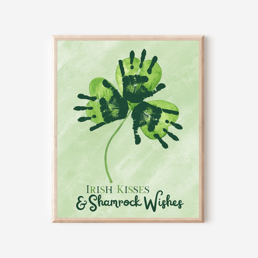 Shamrock Handprint, St. Patrick's Day Handprint, Shamrock Art ...