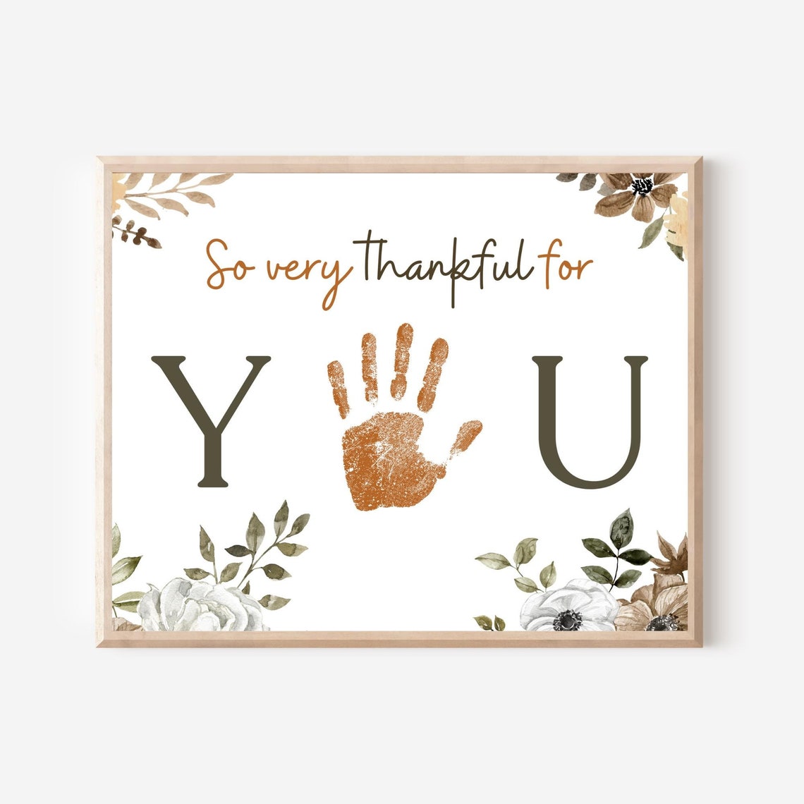 Thankful for You Handprint Craft, Thanksgiving Handprint Craft, Baby ...