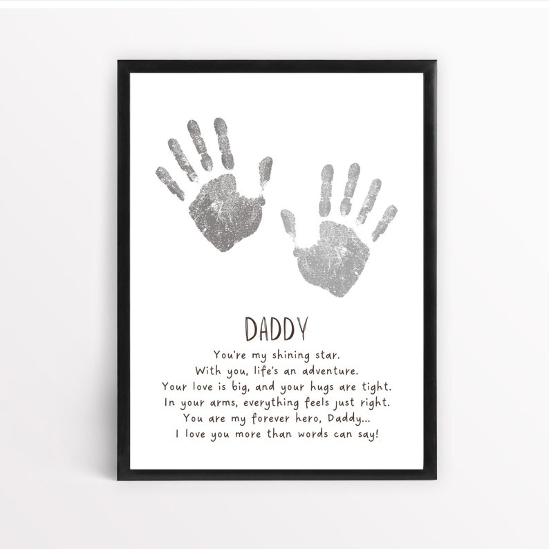 Dad Poem Handprint, Father's Day Poem Printable, Dad Birthday Gift From ...