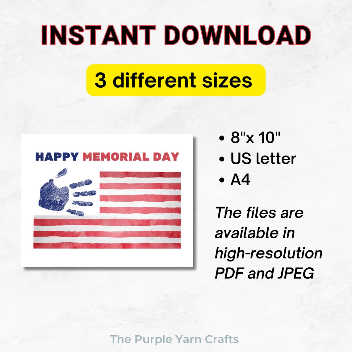 Flag Handprint Craft, Memorial Day Handprint, Memorial Flag, Memorial ...