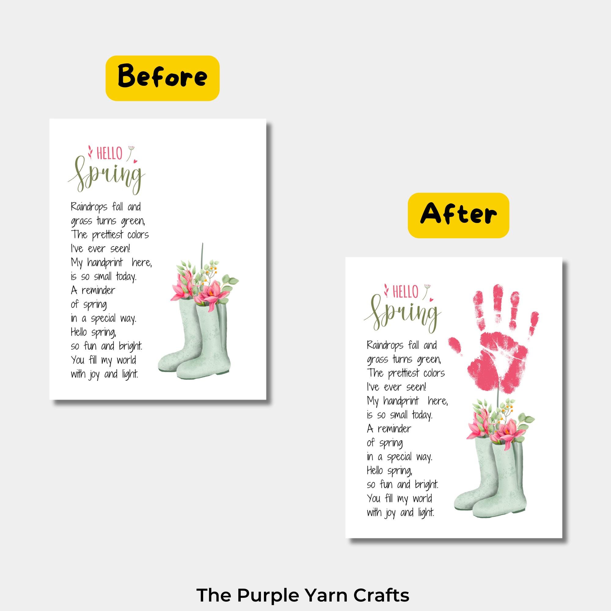 Spring Handprint Craft Bundle, Spring Printable, Daycare Preschool ...