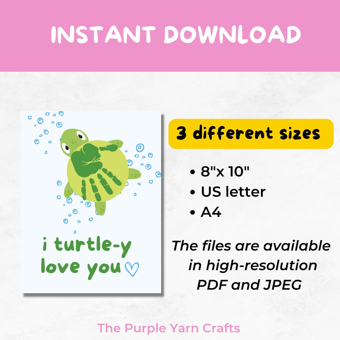 Valentine's Day Turtle Handprint Art, Grandma Handprint, Sea Animal ...