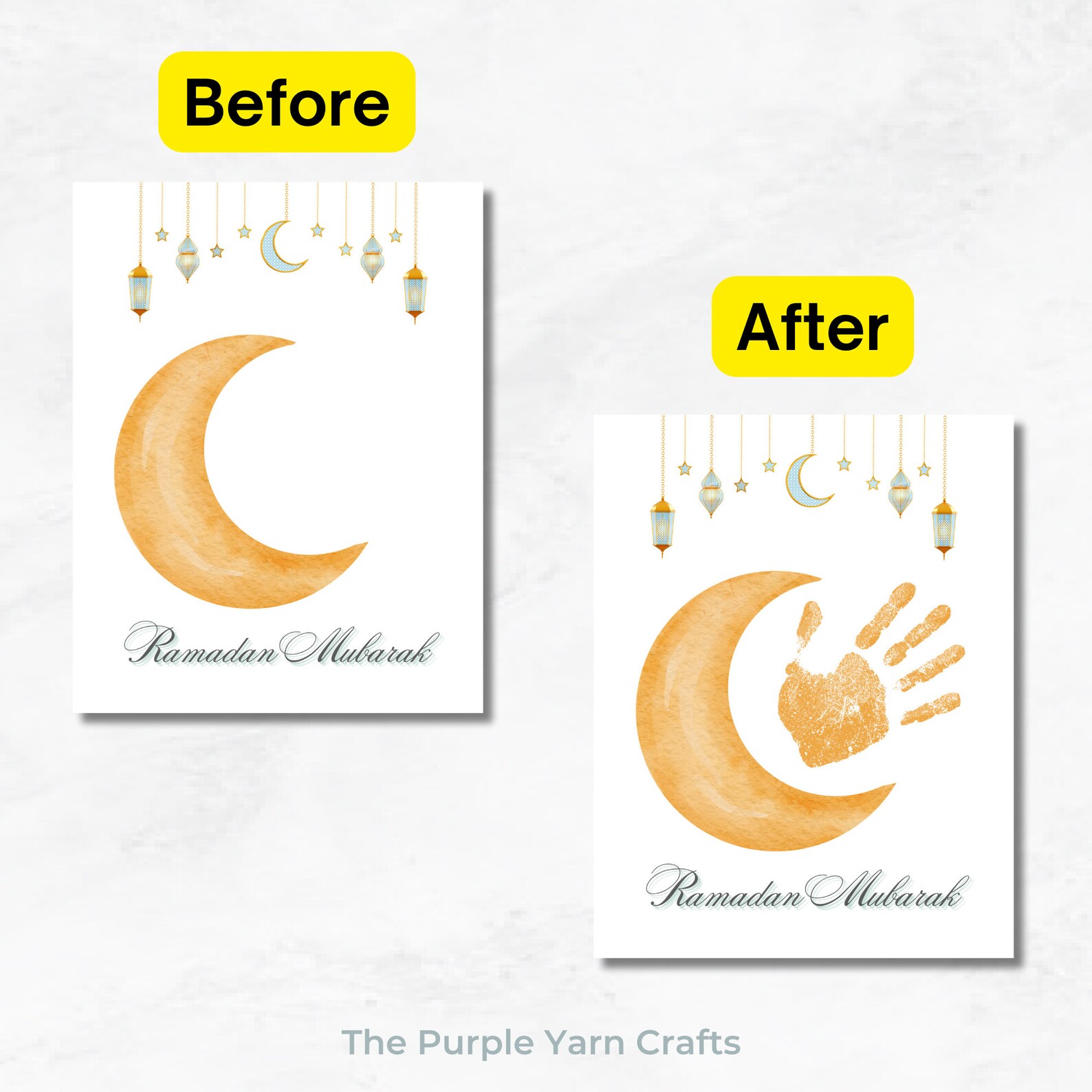 Ramadan Handprint, Ramadan Mubarak, Ramadan Printable, Ramadan Gift ...