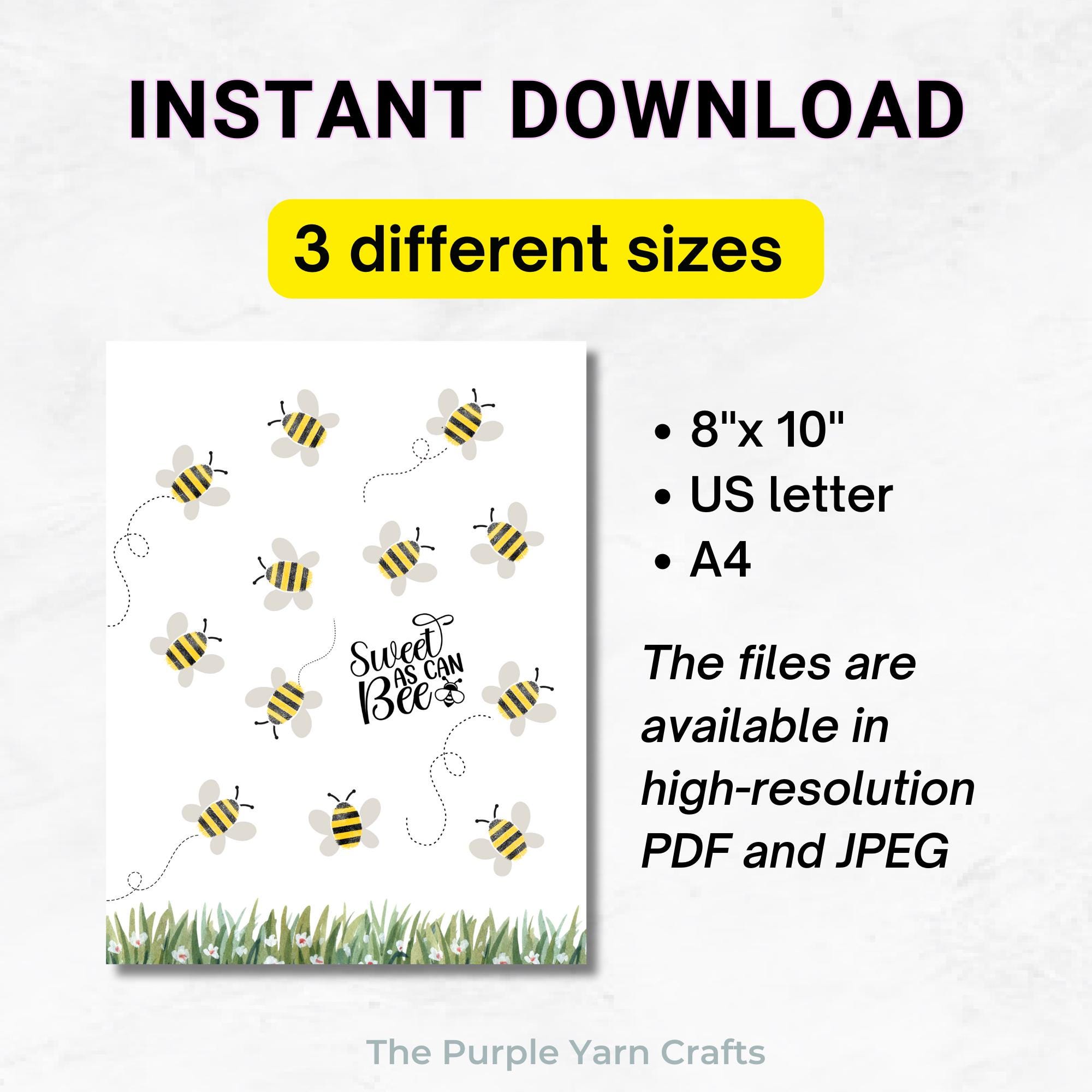 Bee Fingerprint Craft, Bumble Bee Thumbprint Art, Spring Bee Handprint ...