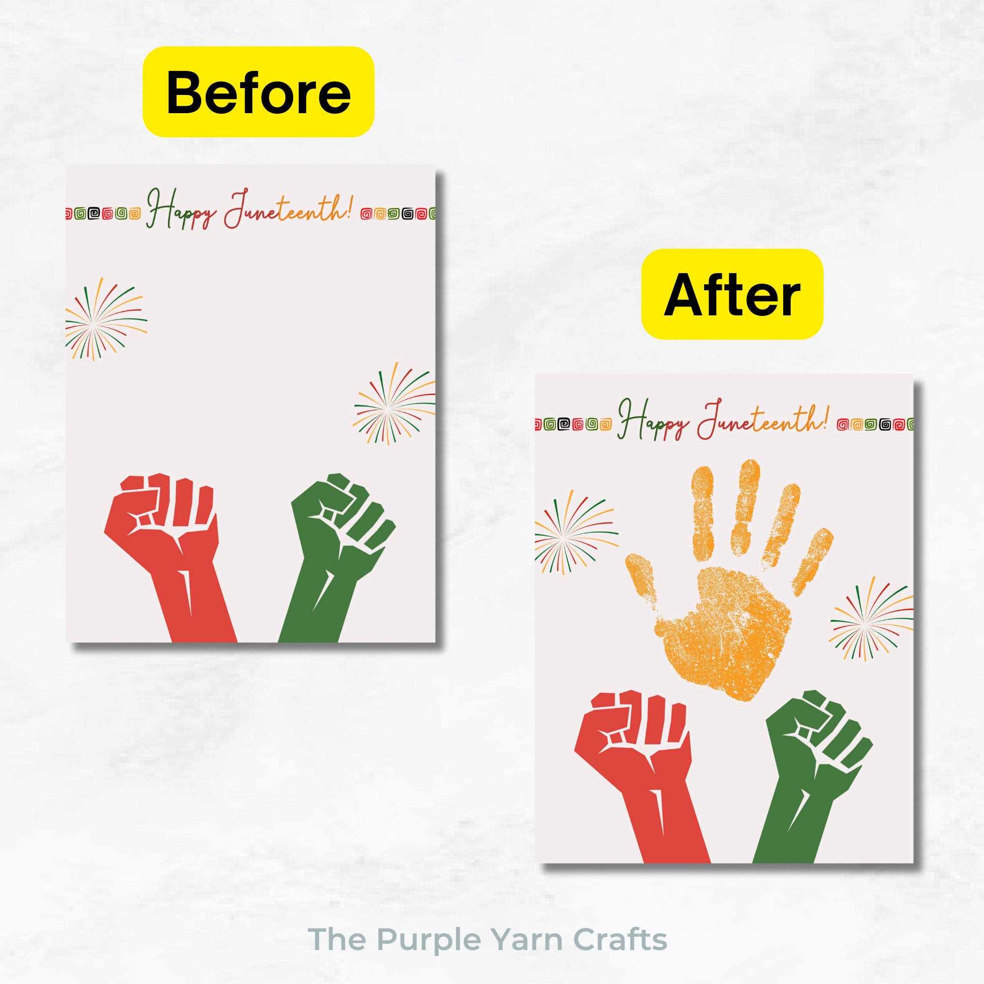 Happy Juneteenth Handprint, Juneteenth Craft, Juneteenth Activity ...