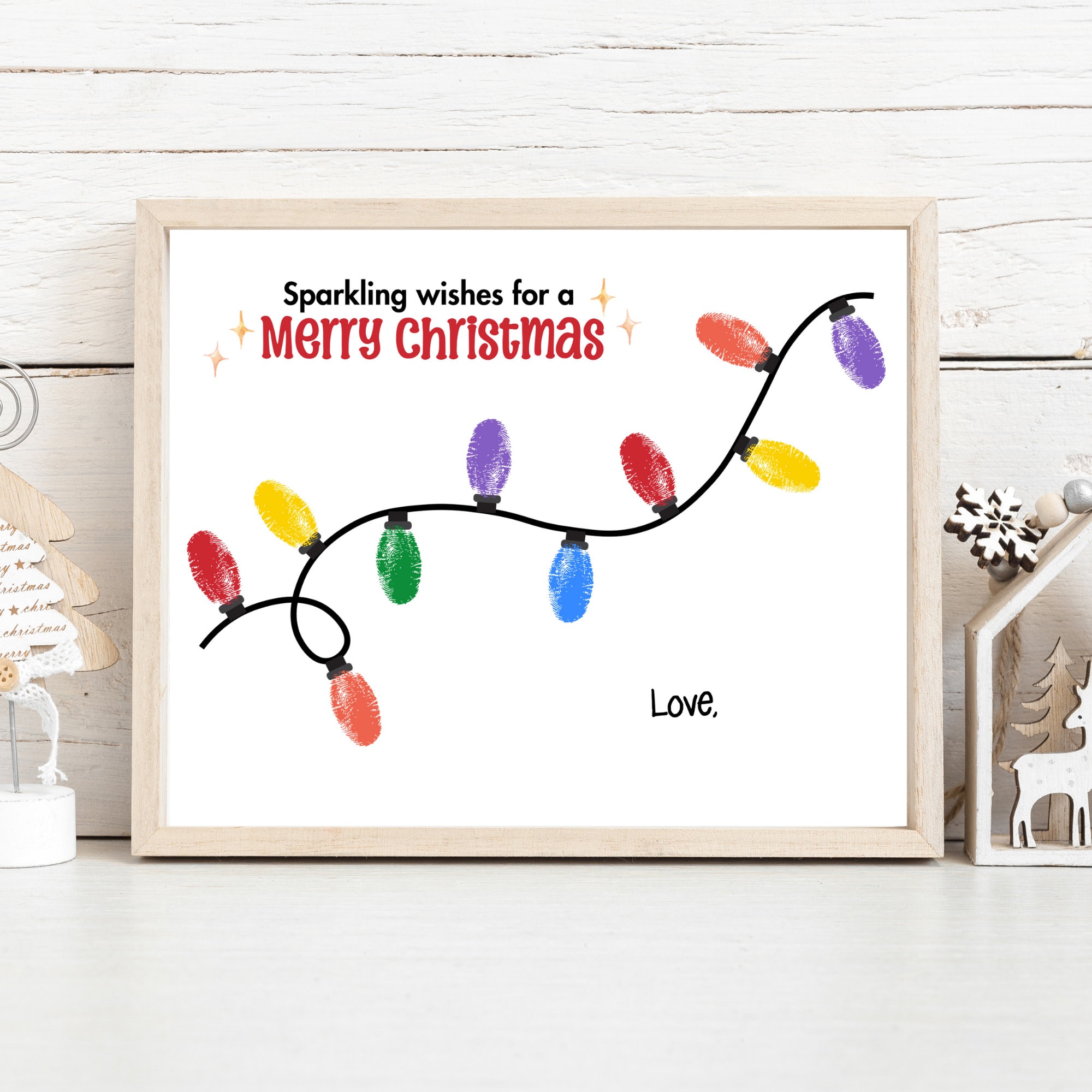 Christmas Lights Thumbprint Art, Handprint Christmas Lights, Preschool ...