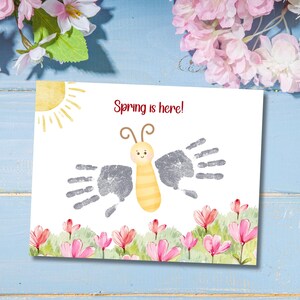 Butterfly Handprint Craft, Preschool Spring Craft, Spring Butterfly ...