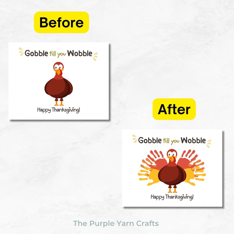 Gobble Till You Wobble Handprint Craft, Thanksgiving Handprint Craft ...