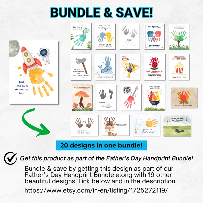 Love You to the Moon and Back Handprint, Father's Day Handprint, Dad ...