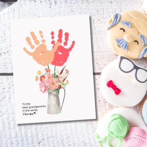Flower Handprint Craft, Grandparents' Day Handprint, Grandparent Crafts ...