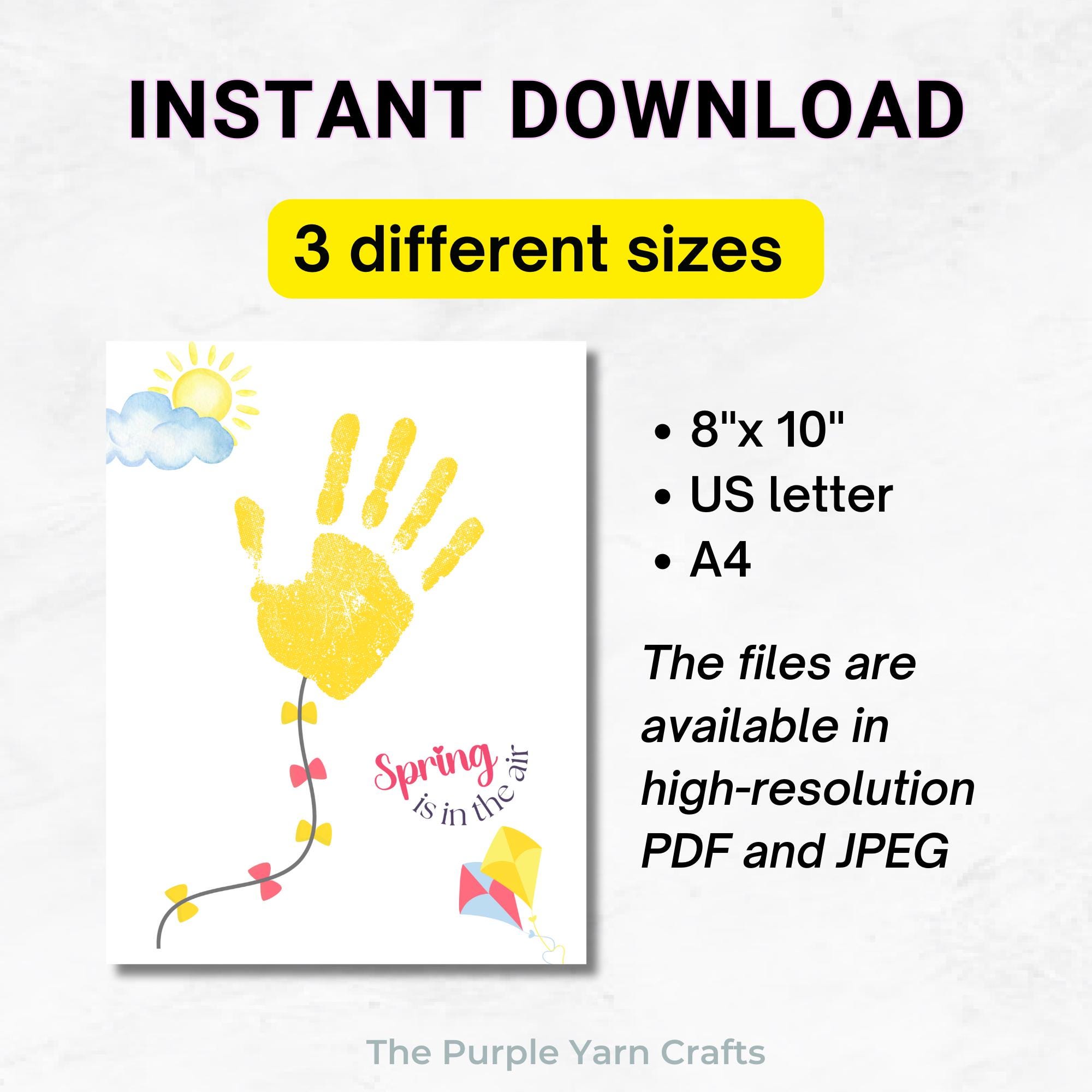 Spring is in the Air Handprint, Spring Kite Handprint, Spring Craft ...