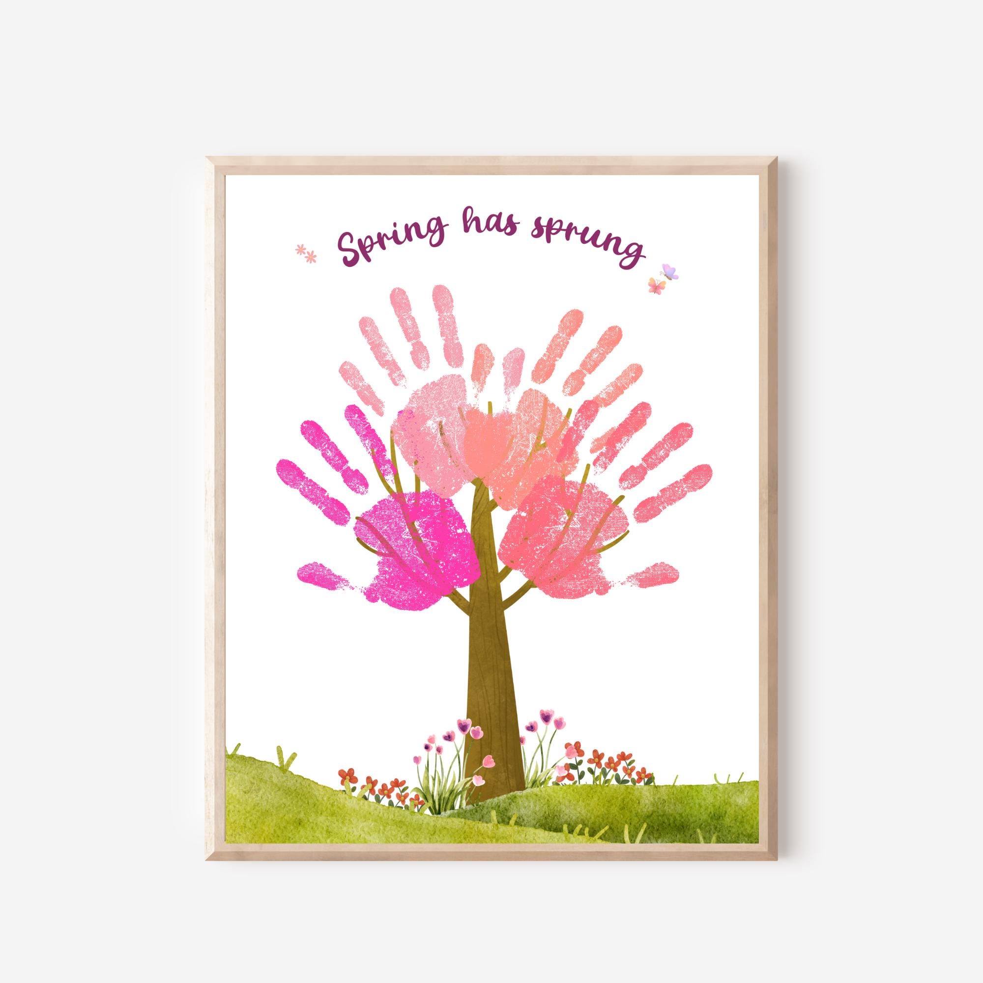 Spring Tree Handprint, Spring Handprint Craft, Spring Craft for ...
