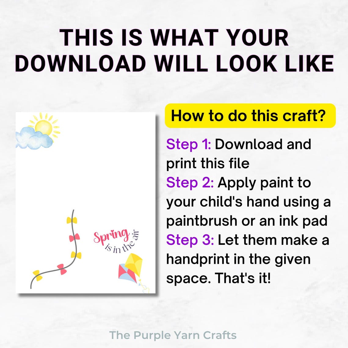 Spring is in the Air Handprint, Spring Kite Handprint, Spring Craft ...
