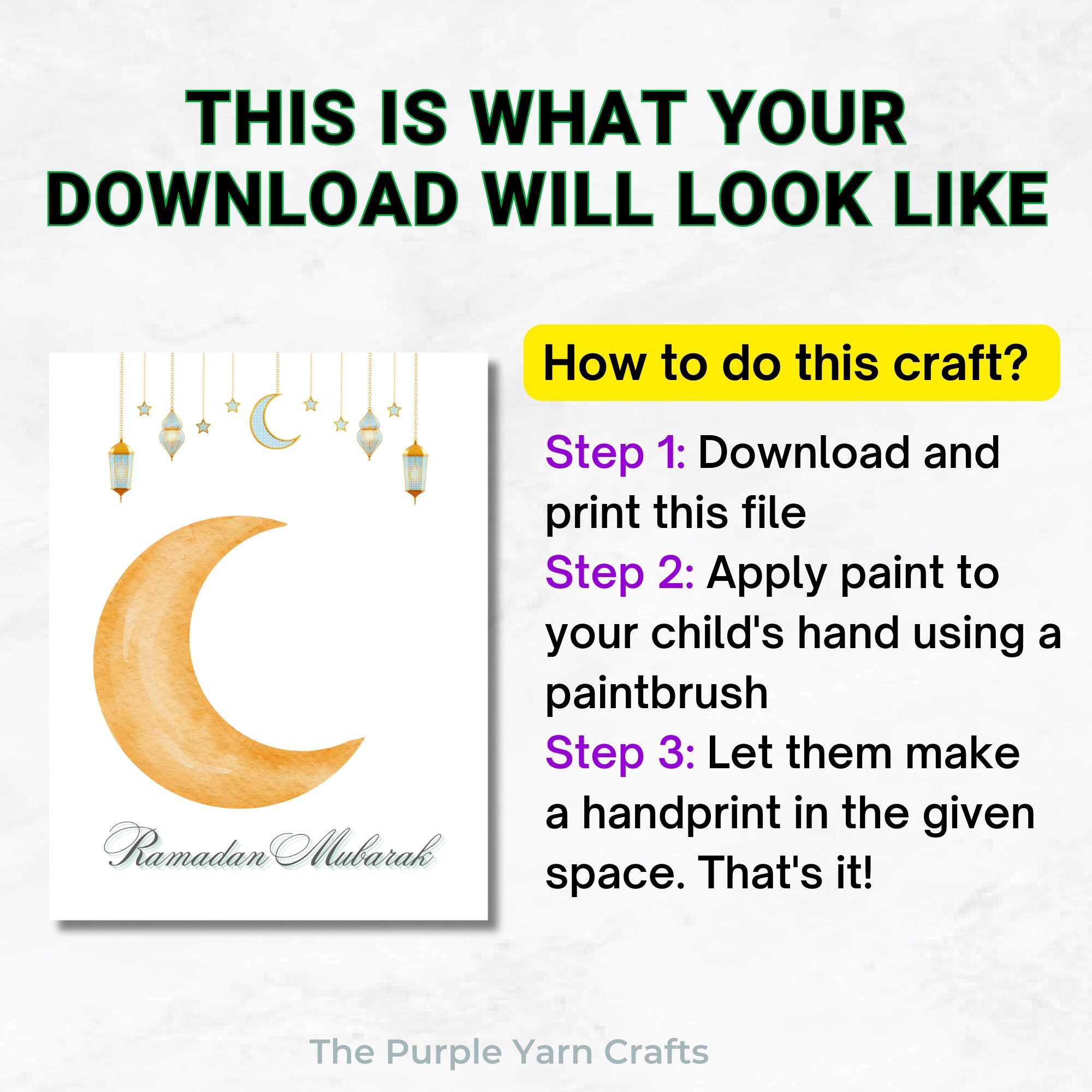 Ramadan Handprint, Ramadan Mubarak, Ramadan Printable, Ramadan Gift ...