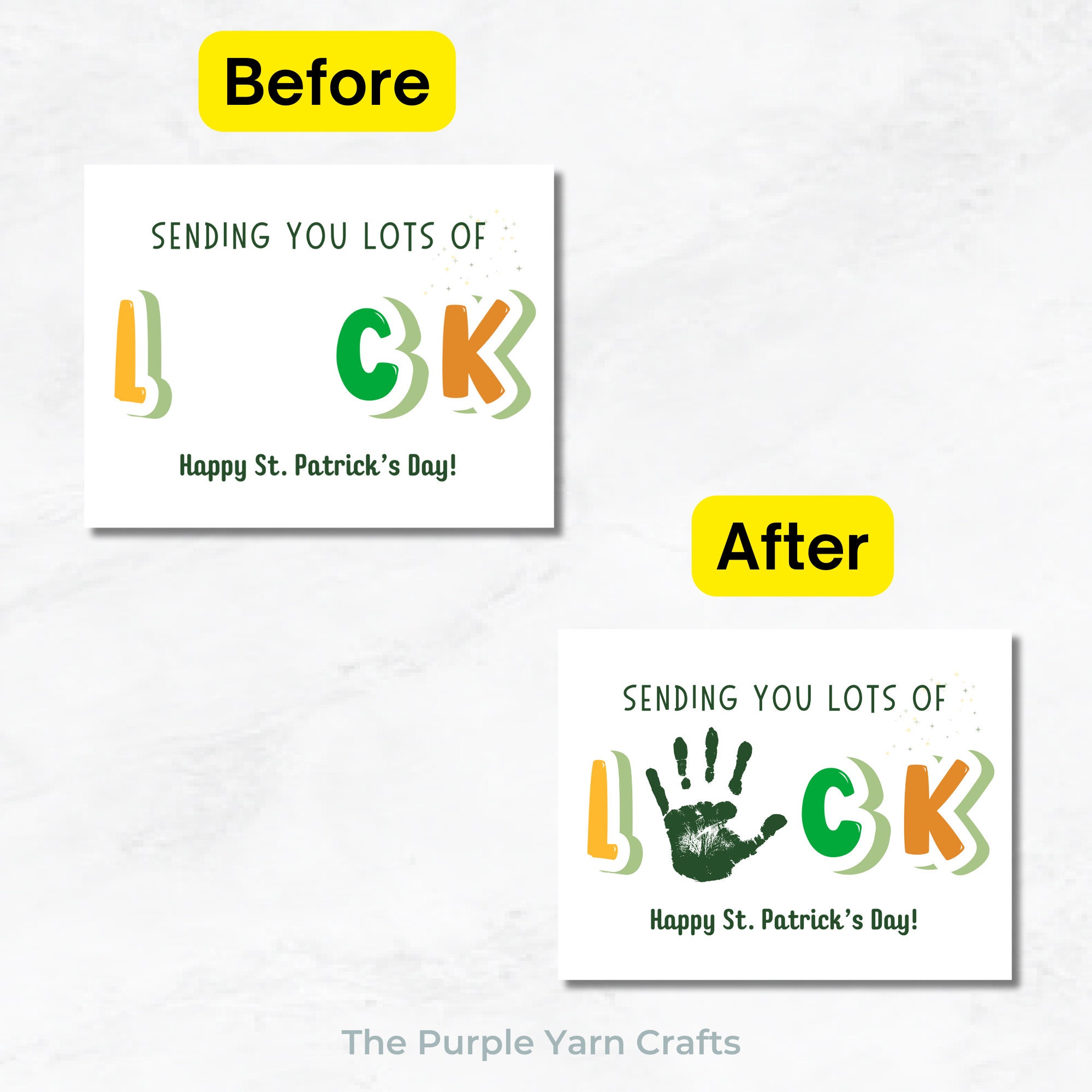 St. Patrick's Day Handprint, Luck Handprint, St. Patrick's Day Toddler ...