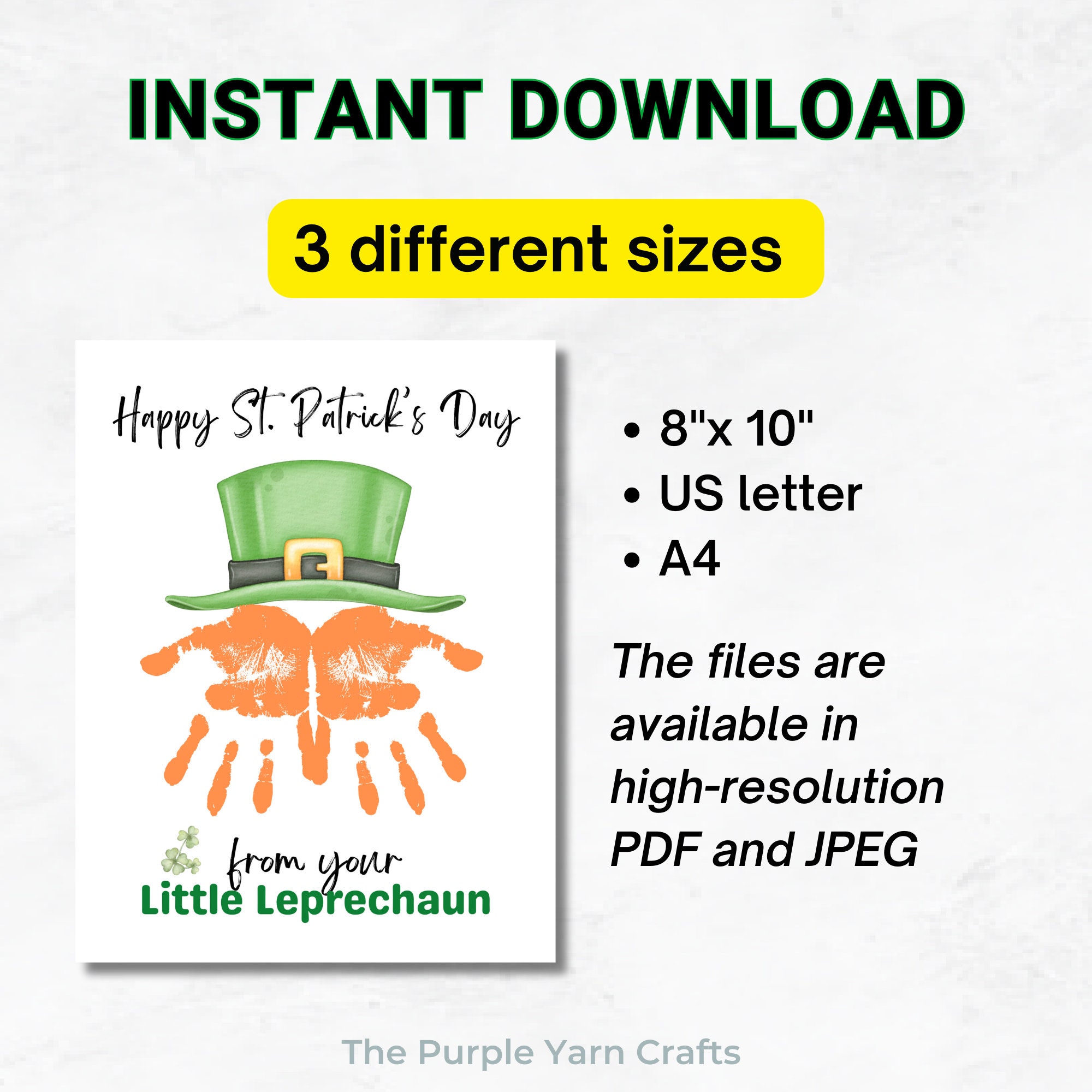 Leprechaun Handprint, St. Patrick's Day Handprint, Leprechaun Craft ...